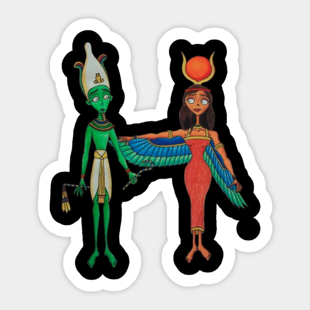 Isis and Osiris - Corpse Bride - Sticker | TeePublic