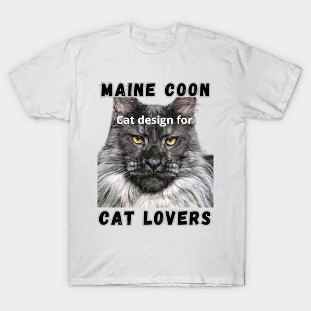 Majestic Maine Coon design - Maine Coon Cat - T-Shirt | TeePublic