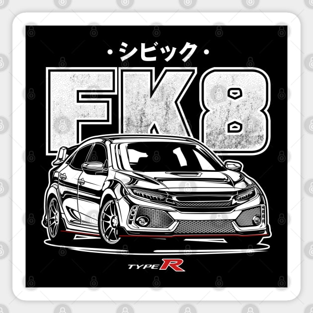 Civic Type R FK8 - Civic Type R - Sticker | TeePublic