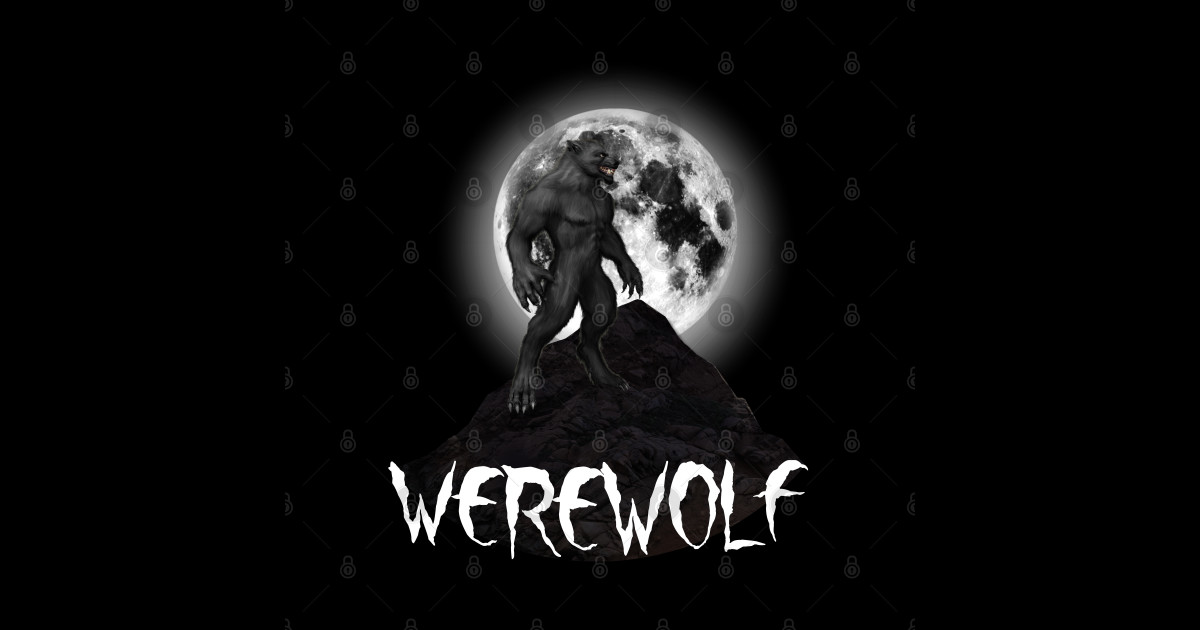 Werewolf Against Full Moon Design - Werewolf - Sticker | TeePublic