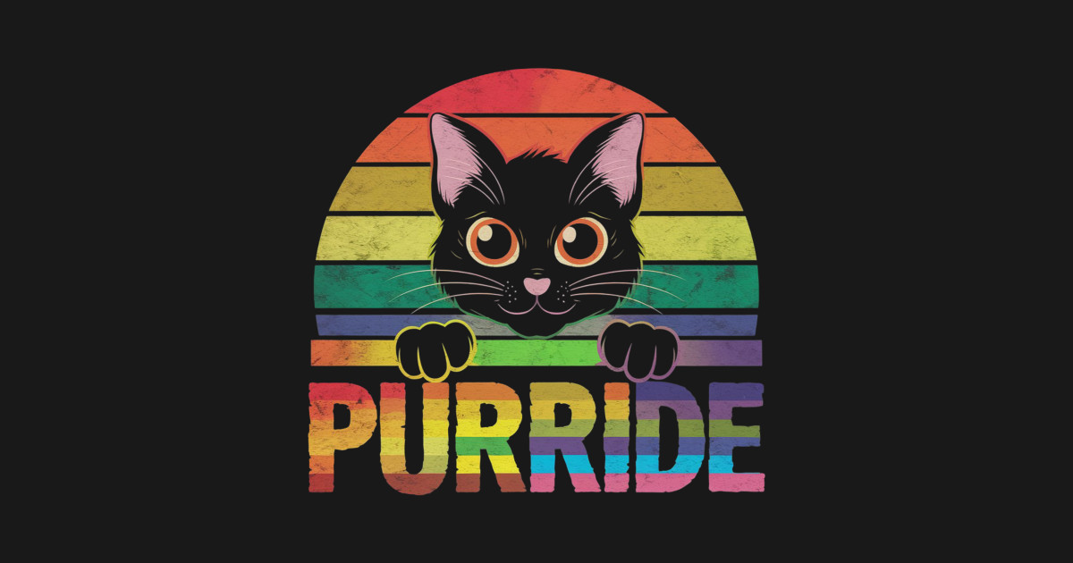 Bisexual Cat Purride Bi Pride Flag LGBTQ Women Girls - Bisexual Cat - T ...