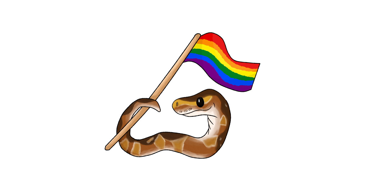 Ball Python Pride! [Normal Morph, Gay] - Ball Python - T-Shirt | TeePublic