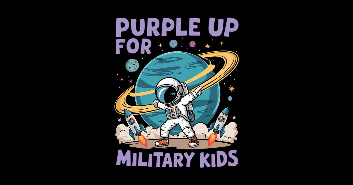 Purple Up Military Kids Military Child Month Astronaut Boys - Military ...