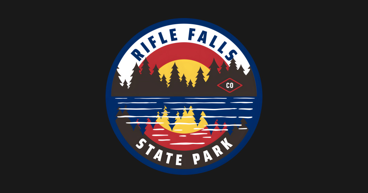 Rifle Falls State Park Colorado State Flag Wilderness Badge CO Pride ...