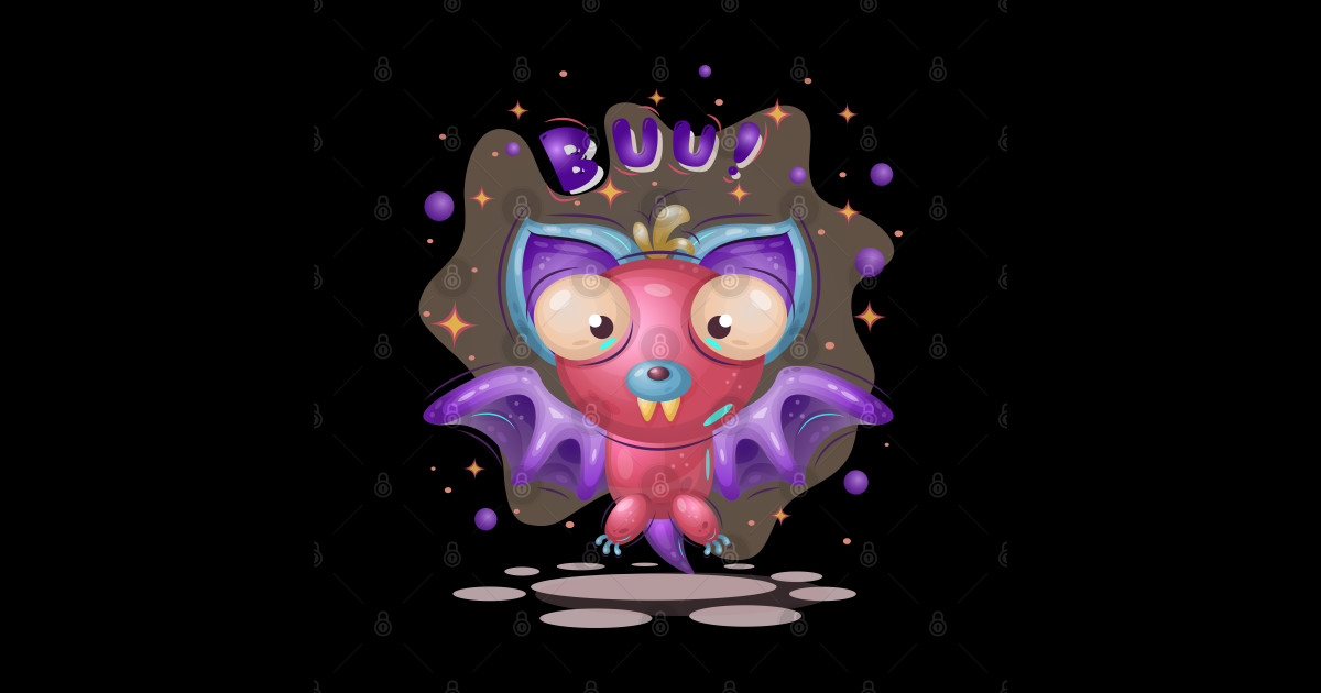 Cartoon Candy Bat. - Cartoon Bat - Sticker | TeePublic