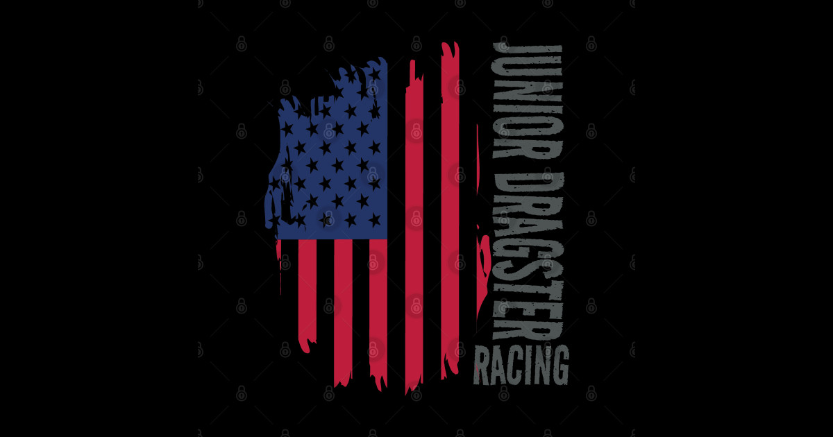 Junior Dragster Racing American Flag USA - Racing Driver - Sticker ...