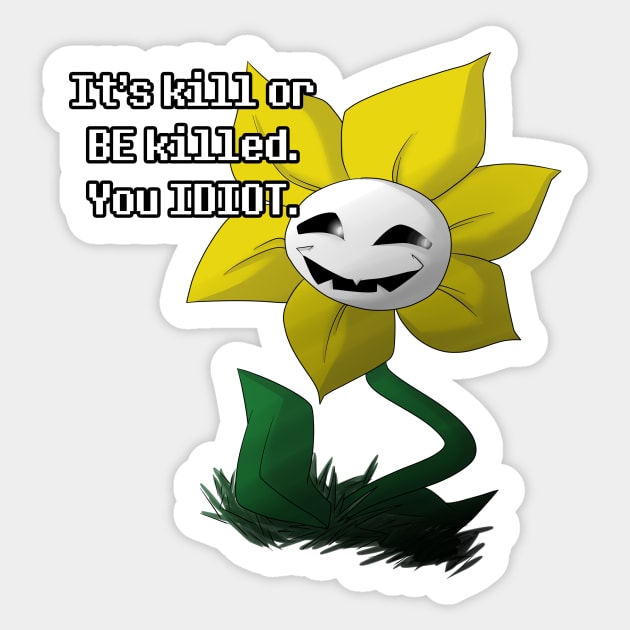 Flowey the Flower - Flower Flowers Tales Under Undertale Fl - Sticker ...