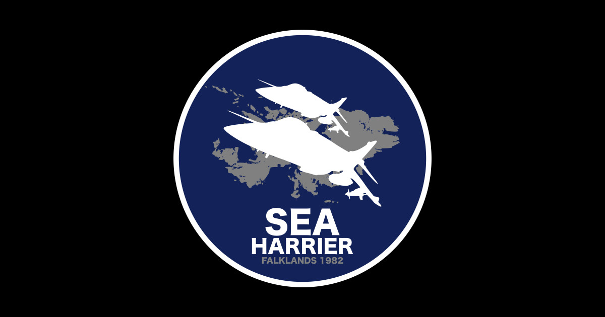 Sea Harrier Falklands 1982 - British Naval Aircraft - Sticker | TeePublic