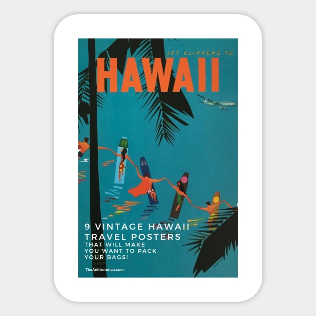 Hawaii Vintage Travel Art - Hawaii - Sticker | TeePublic