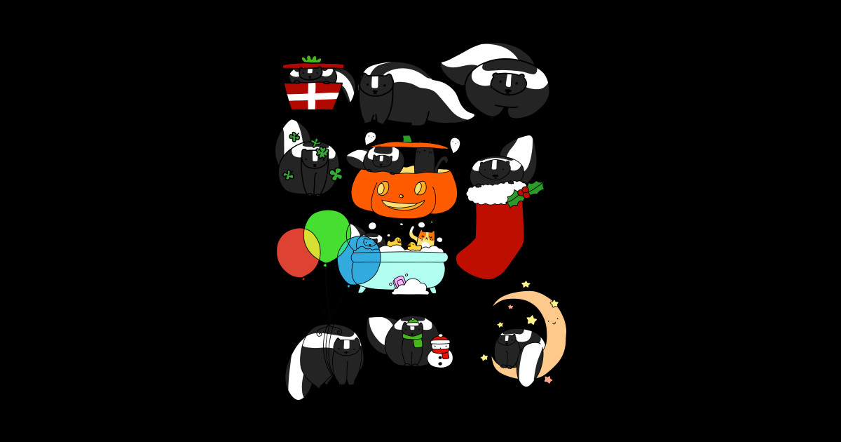 Skunks! - Skunks - Sticker | TeePublic