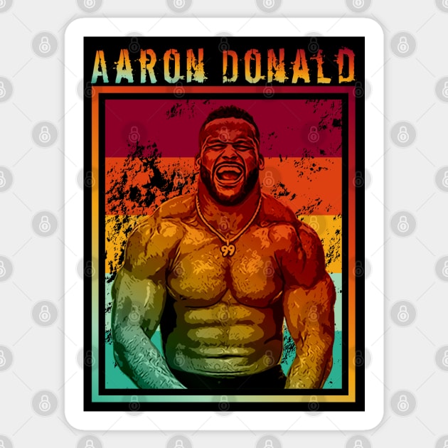 Aaron Donald | Retro - Aaron Donald - Sticker | TeePublic