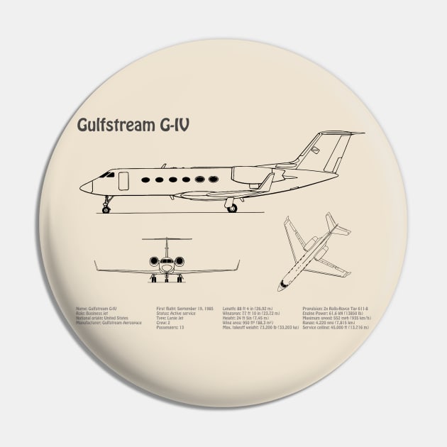 Gulfstream G IV - SDpng - Airplane Blueprint. Drawing Plans or ...