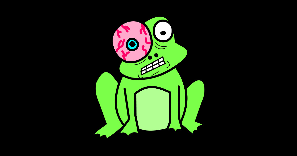 Stressed Frog - Frog - Sticker | TeePublic