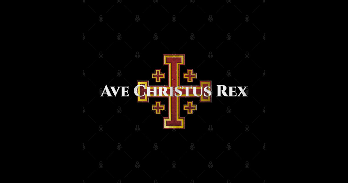 Ave Christus Rex - White Lettering - Christian - Sticker | TeePublic