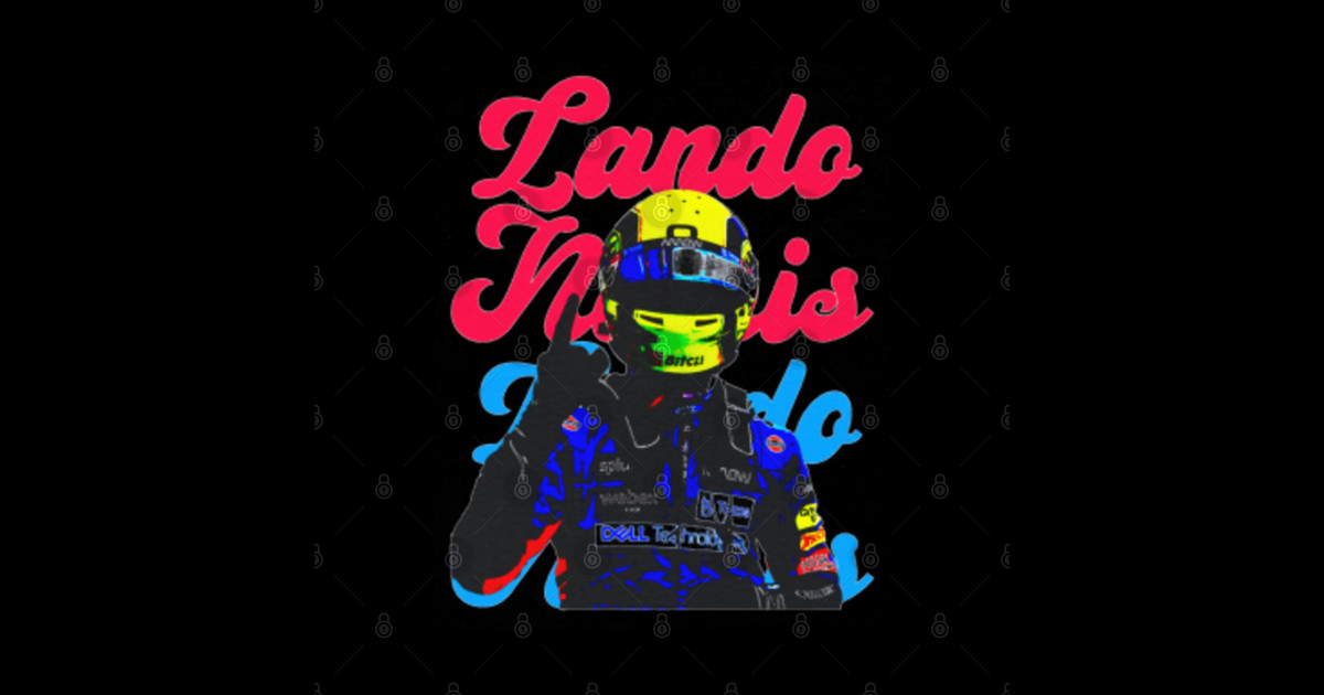 Lando Norris Neon - Lando Norris - Sticker | TeePublic