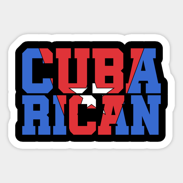 Cuba Rican Puerto Rican Cuban Heritage Flag - Cubarican - Sticker ...