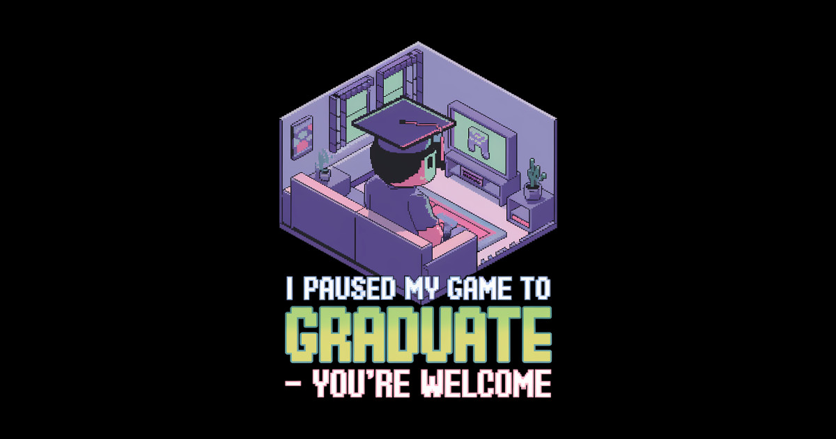 Funny Gamer Graduate Graduation - Gamer Graduate - Sticker | TeePublic