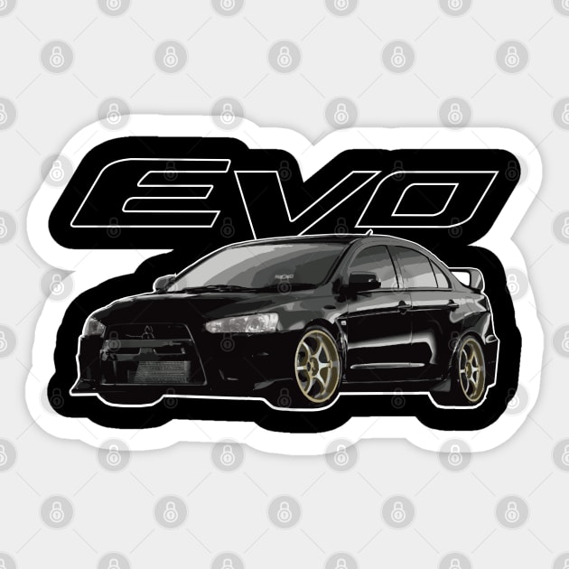 EVO X 10 Phantom Black JDM Advan STANCED - Mitsubishi Evolution ...