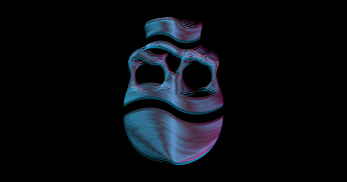 Distorted Skull - Skull - Sticker | TeePublic