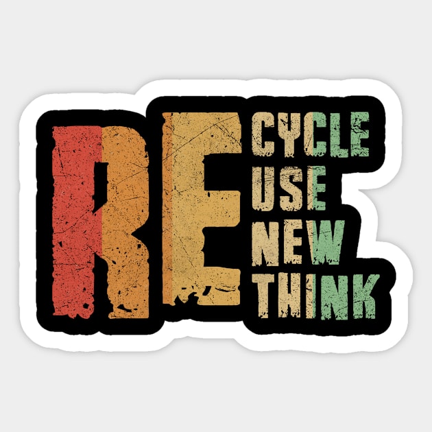 Funny Earth Day Recycle Reuse Renew Rethink - Recycle Reuse Renew ...