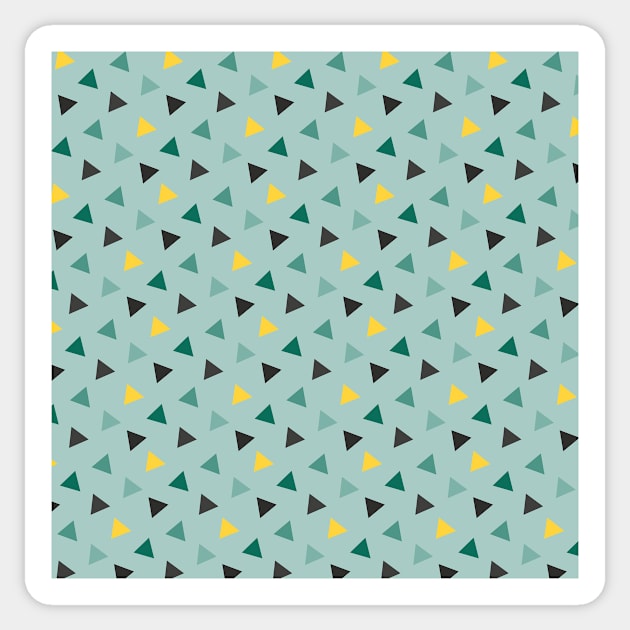 Triangles on a pale blue background - Blue - Sticker | TeePublic