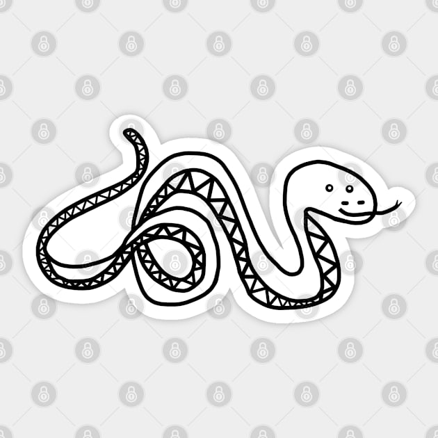 Snake Line Art - Snake - Sticker | TeePublic