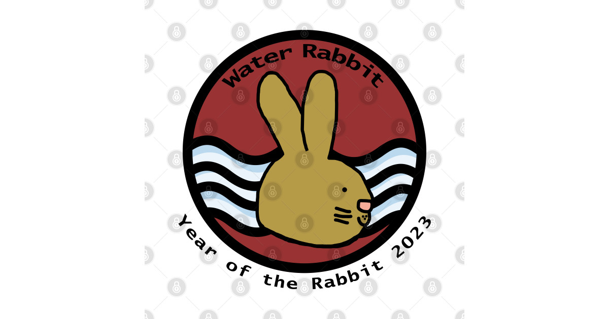 Water Bunny Rabbit Year of the Rabbit 2023 - Year Of The Rabbit - T ...
