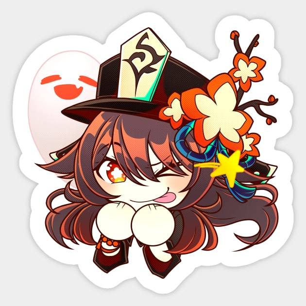 Cute Hu Tao Chibi Character - Cuteness - Sticker | TeePublic