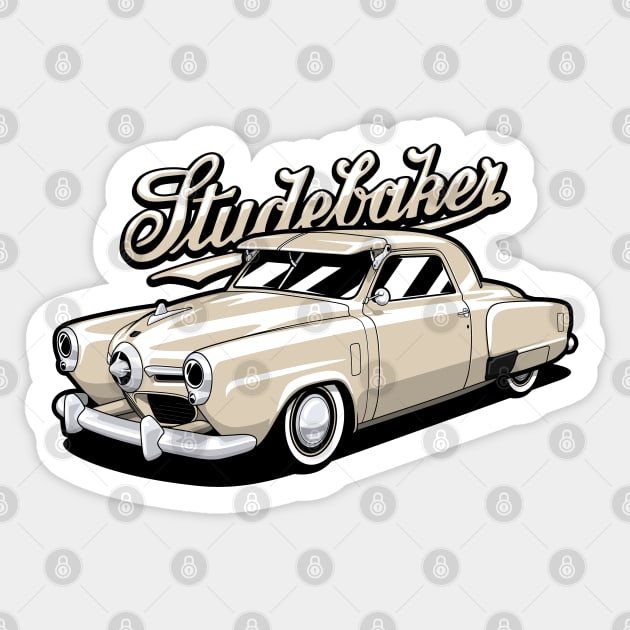 Beige Studebaker Champion Coupe - Studebaker - Sticker | TeePublic