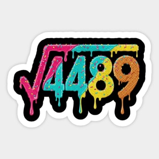 Six Seven Meme Square Root 4489 Math Te Stickers for Sale | TeePublic