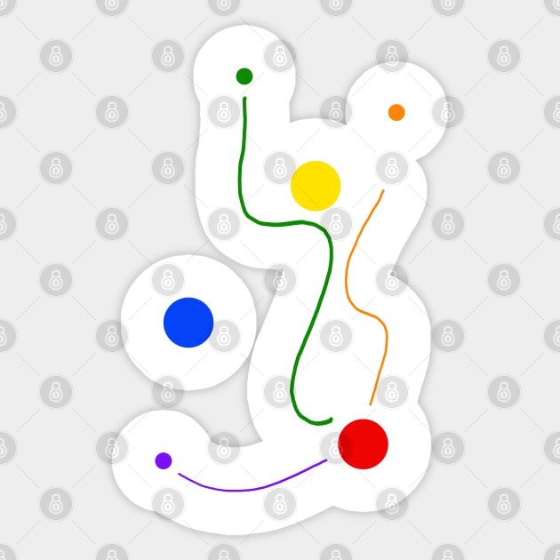 Freedom Dots and Lines - Dots Art - Sticker | TeePublic