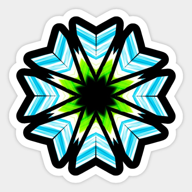 Blue and green Star - Star - Sticker | TeePublic