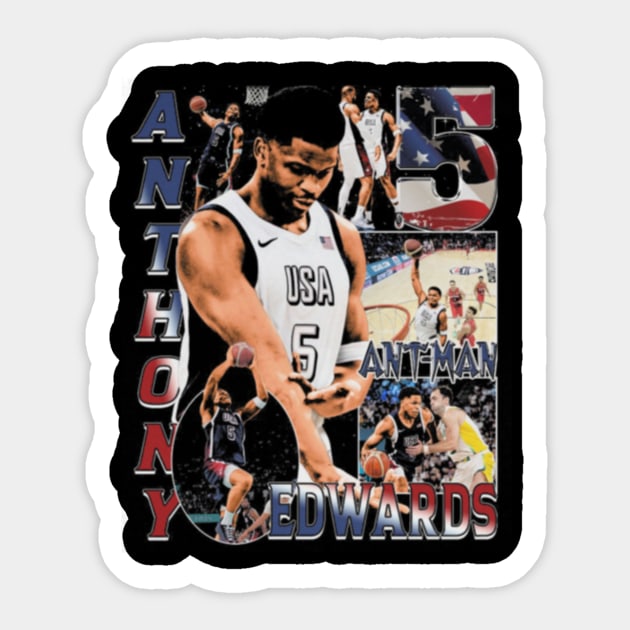 Anthony Edwards USA Team - Anthony Edwards - Sticker | TeePublic