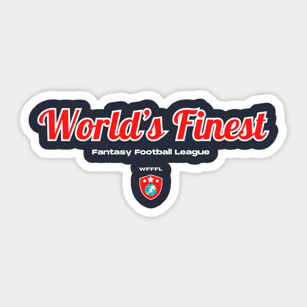 World’s Finest Logo - Fantasy Football - Sticker | TeePublic