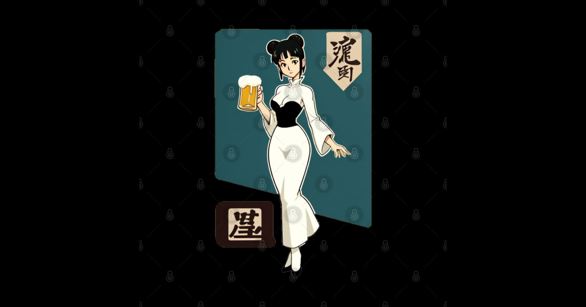Anime Beer - Beer Lover Gift - Sticker | TeePublic