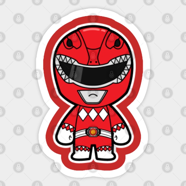 Chibi Red Ranger,Power Ranger - Power Rangers - Sticker | TeePublic