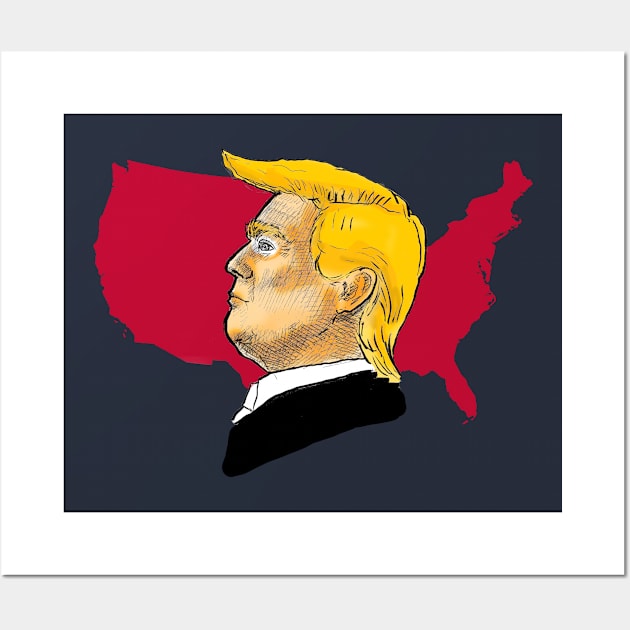 Donald Trump on a red America map - Donald Trump 2024 - Posters and Art ...