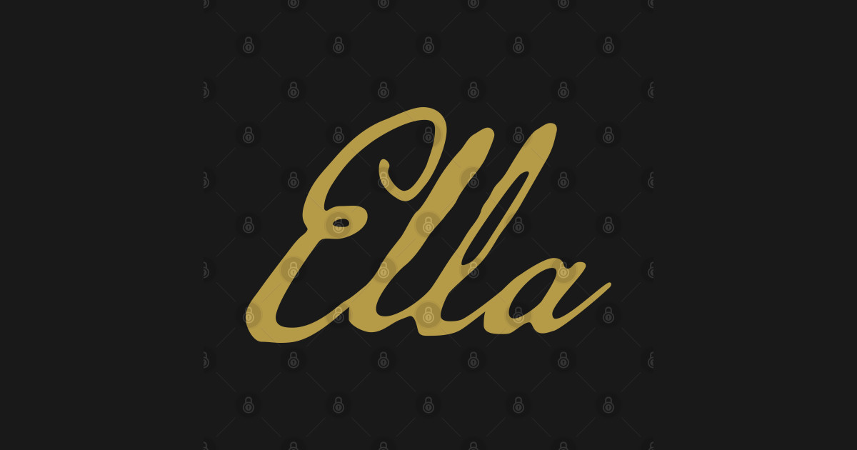 Ella Typography Gold Script - Ella - T-Shirt | TeePublic