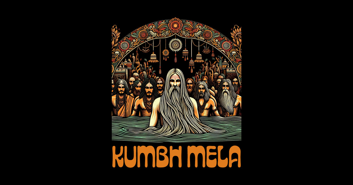 KUMBH MELA, HINDU INDIA ritual - Kumbh Mela - Sticker | TeePublic