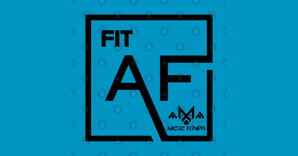 Fit AF Black Logo - Fitness - T-Shirt | TeePublic
