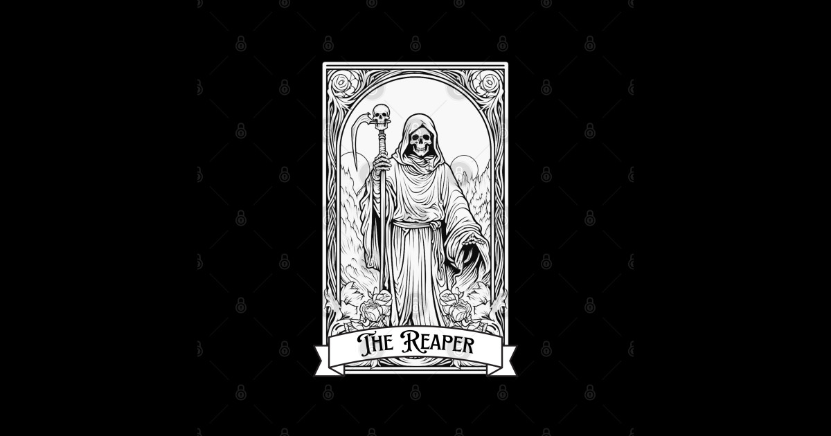 Grim Reaper Tarot Card - Grim Reaper - Sticker | TeePublic