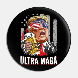 Ultra Maga Eagle Usa Flag Pins and Buttons for Sale | TeePublic