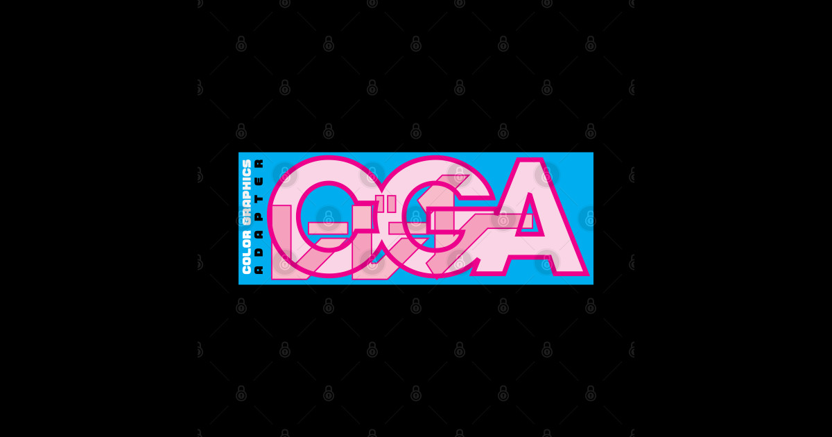CGA - Color Graphics Adapter - Bna - Sticker | TeePublic