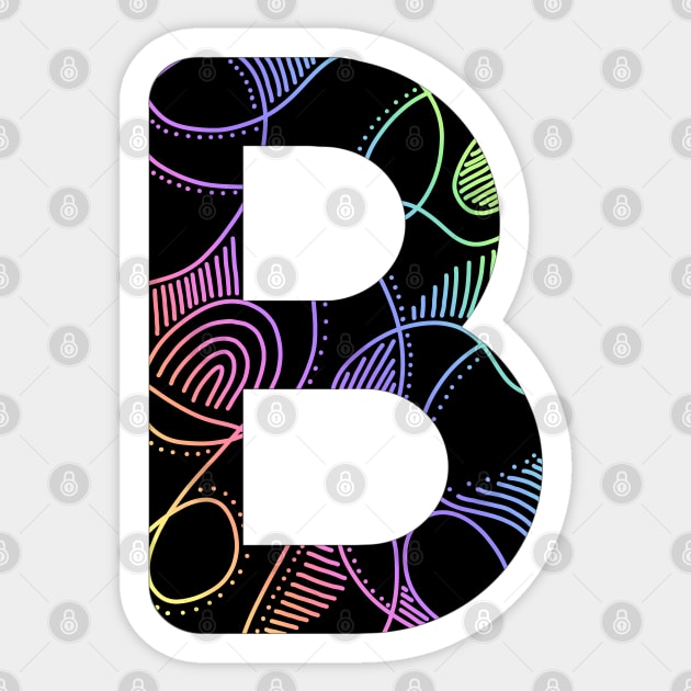 RAINBOW LETTER B - Letter - Sticker | TeePublic