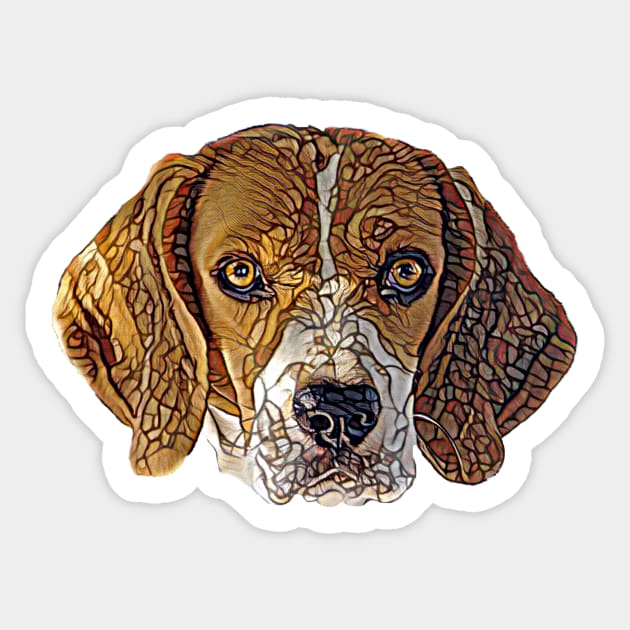 Beagle Face - Beagle - Sticker | TeePublic
