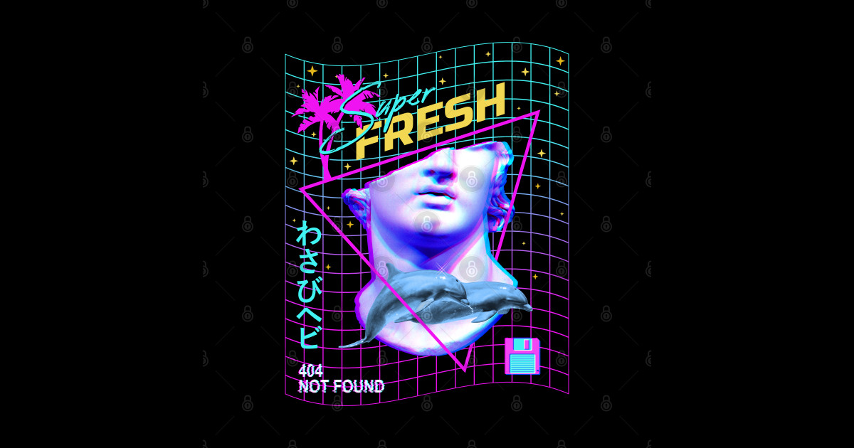 Super Fresh Vaporwave - Vaporwave - Sticker | TeePublic
