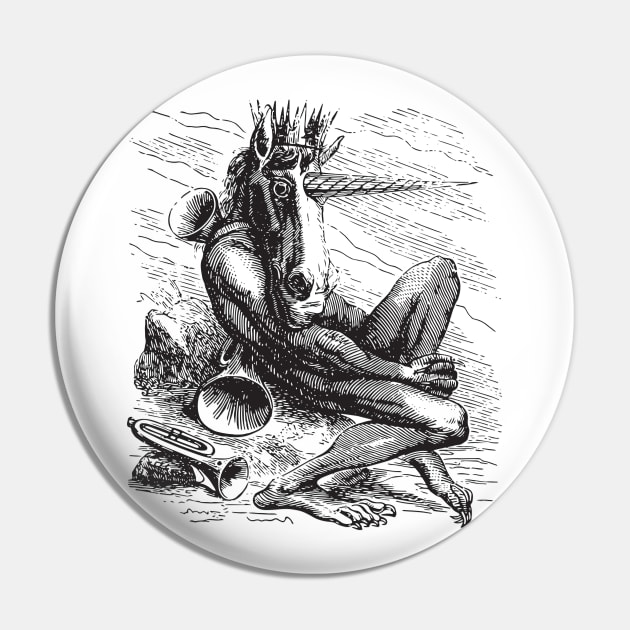Amduscias - The Infernal Dictionary - Unicorn Demon - Pin | TeePublic