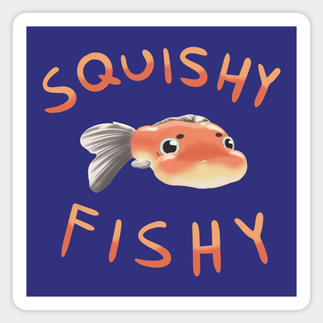 Squished fish - Goldfish - Sticker | TeePublic