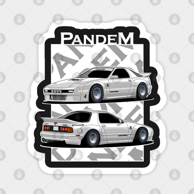 RX-7 FC With Pandem Widebody KIt - Cars Lover - Magnet | TeePublic