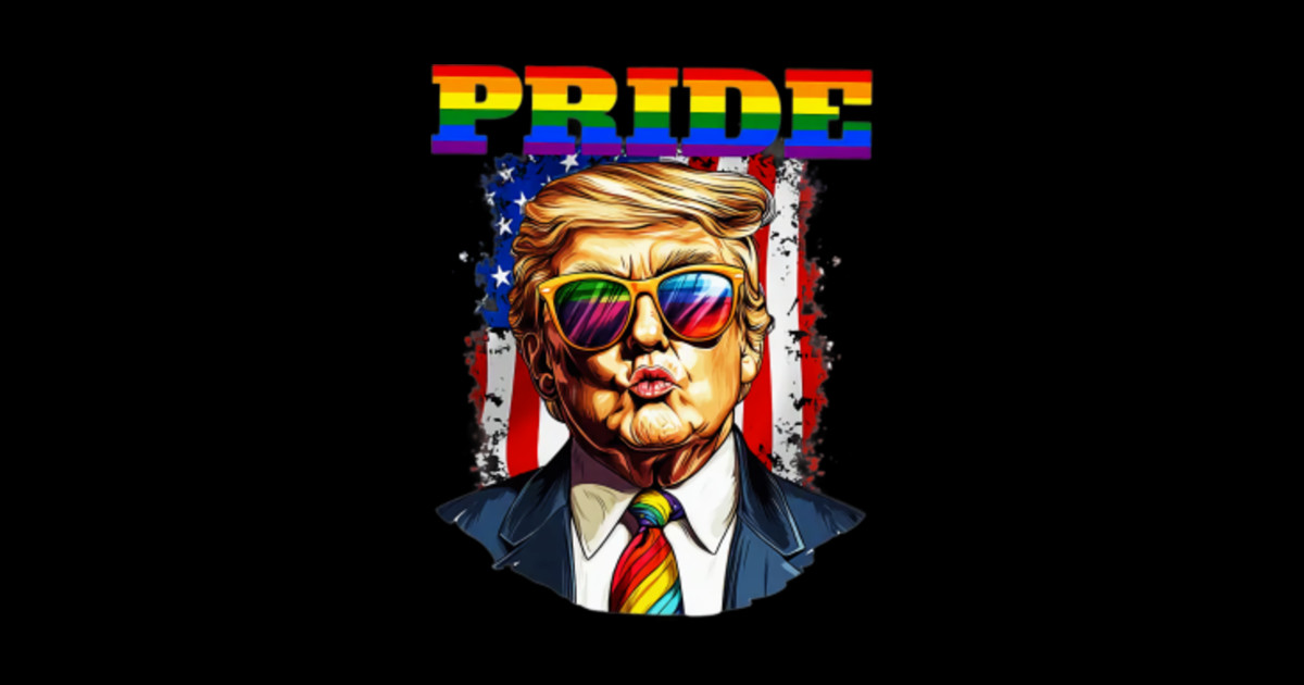 Trump Pride gift Trump LGBTQ - Trump Pride Gift Trump Lgbtq - Sticker ...
